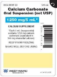 Amazon.com: Calcium Carbonate, Susp 500Mg/5Ml 500Ml Mint (Units Per ...