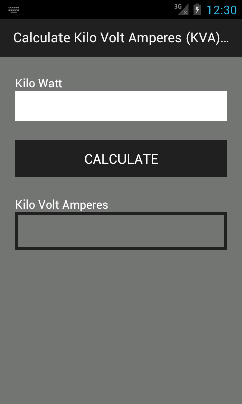Calculate Kilo Volt Amperes (KVA) from Kilo Watts (KW) - App on Amazon ...