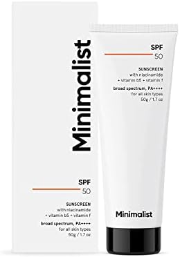 Amazon.com: Minimalist Sunscreen SPF 50 Lightweight, No White Cast ...