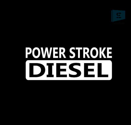 SIGN EVER Power Stroke Diesel Vinyl Decal Car Stickers for Fuel Lid ...