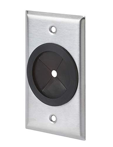 Stainless Steel Universal Grommet Wall Plate - 1 Gang - Standard ...