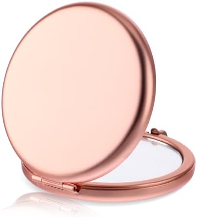 YUXIANLB Compact Mirror for Purse, Double-Sided 1X/2X Magnifying Metal ...