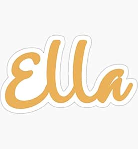 Amazon.com: Name: Ella Sticker (Yellow) Sticker - Sticker Graphic ...
