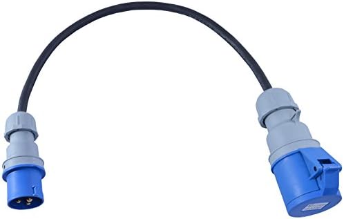 16 Amp Plug to 32 Amp Socket Adaptor - PCE Blue - Heavy Duty H07RN-F ...