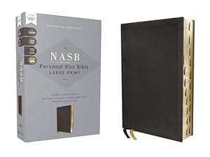 NASB, Personal Size Bible, Large Print, Leathersoft, Brown, Red Letter ...