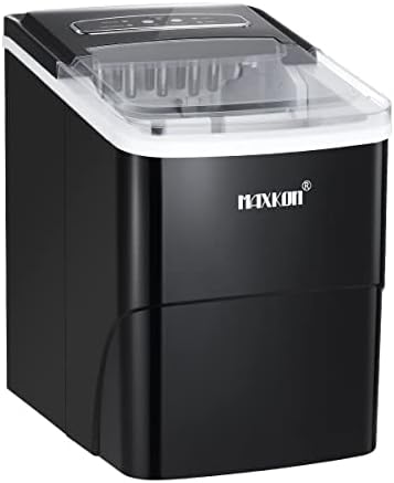 Maxkon Portable Ice Maker Countertop - 9 Cubes in 6 Mins, 12kgs in ...