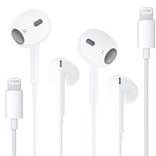 2 Packs Apple Earbuds iPhone Headphone Wired [Apple MFi Certified ...