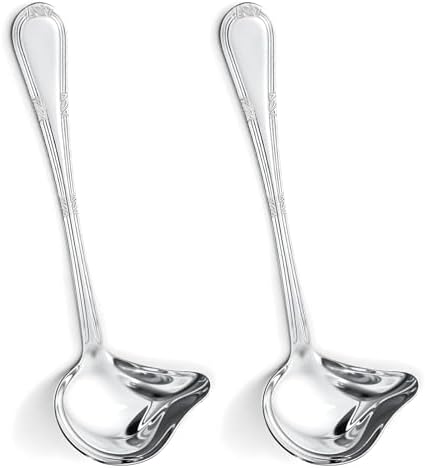 Amazon.com: 2 Pcs Small Gravy Ladle Drizzle Spoon, with Pouring Spout ...