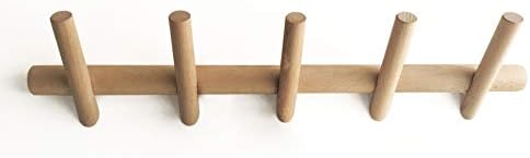 Amazon.com: anaan Branch Floating Coat Rack 5 Wall Coat Hooks Wood ...