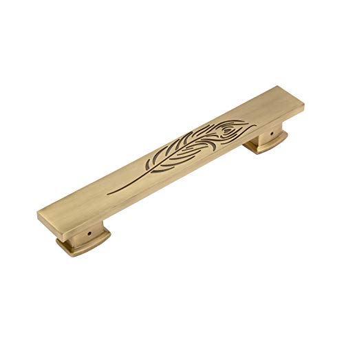 KRINA Rectangular Shape Main Door Handle Brass Antic Finish/Door Decor ...