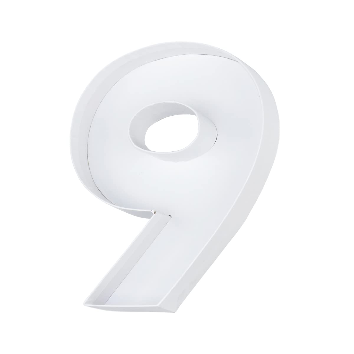 Buy 20.8cm Fillable Cardboard Number Mache Shaped Container Box (White ...