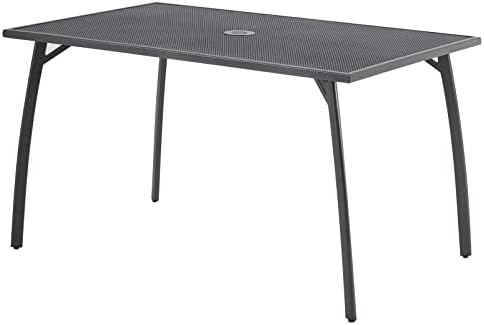 Amazon.com: Tangkula Patio Wicker Dining Table for 6, 48 Inch ...