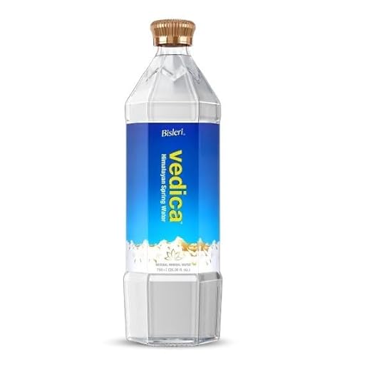 Bislri vedica Himalayan spring water bottle 750ml glass water (12 ...