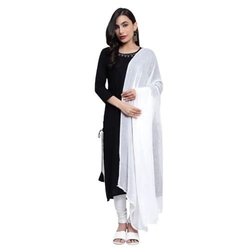 Buy TTS White Dupatta For Women's/white chunni or chunri - cotton ...