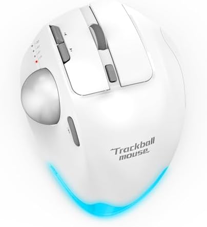 Amazon.com: JOMAA Ergonomic Wireless Trackball USB Mouse with 4800 DPI ...