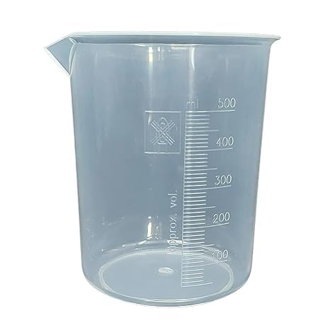 Buy AANIJLAB® Beaker Measuring Cup 500 ml Polypropylene Plastic Made ...