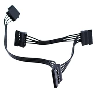 Amazon.com: SQXBK SATA Power Splitter Cable Black 4Pin Hard Drive Power ...