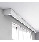 Amazon.com: ZSHINE Four-in-One Curtain Pelmet with Double Rails ...