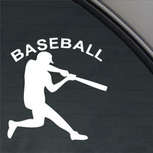 Amazon.com: Baseball Batter Decal Car Truck Bumper Window Sticker ...