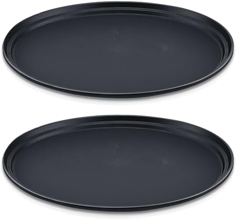 Amazon.com: 2 Pcs Large Restaurant Serving Trays 24" x 29" Oval Plastic ...
