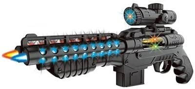 TINYHANDS Toy Double Barrel Machine Gun with Vibration with Laser ...