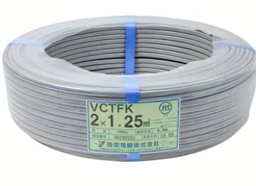 Amazon.co.jp: 弥栄電線VCTFK1.25×2C 100m巻 灰色 : 産業・研究開発用品