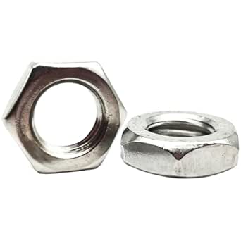 Stainless Steel Flat Hex Hexagon Wafer Low Thin Jam Nut,M6,P 1.0mm ...