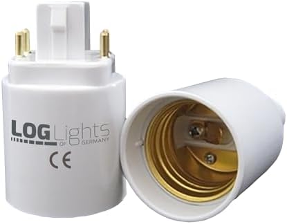 LOG Lights of Germany G24 Q 4-Pin Adapterauf auf E27 Sockellänge 15 mm ...