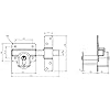 Gatemate 1490086 Double P11 Euro Long Throw Lock, Black/Stainless Steel ...