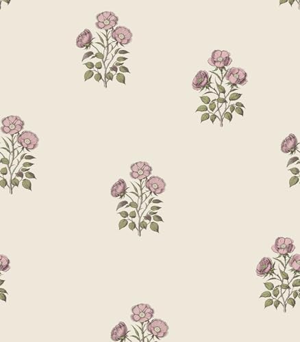 LUKUUI Vintage Floral Peel and Stick Wallpaper Retro Rose Flower ...