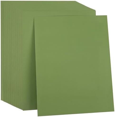 Amazon.com: 35 Sheets Bamboo Green Cardstock 8.5 x 11 Inch Card Stock ...
