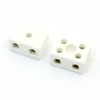 Amazon.com: uxcell 2 Way 15A Ceramics Terminal Blocks High Temp ...