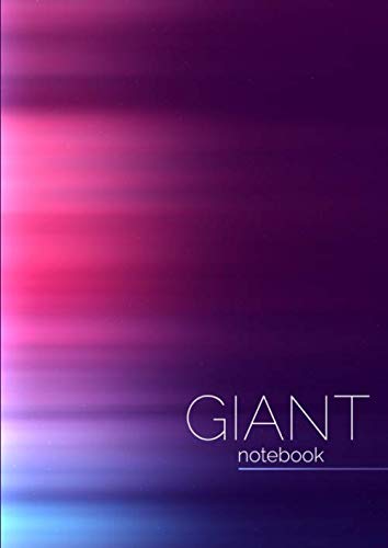 Giant Notebook | 600 Lined Pages, Neon Lights Theme: 8.27 x 11.69 in ...