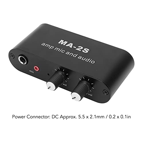 3.5mm Condenser Microphone Headphone Amplifier Aluminum ABS Audio ...