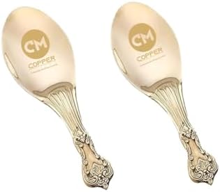 Buy Copper-Master Brass Rice Dounga Spoon for Serving Food, Brass ...
