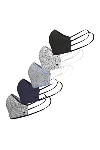 Louis Philippe Men's Cotton Face Mask (Pack of 5) (LPMSMRGFV21974 ...