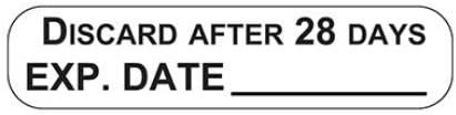 Amazon.com : Discard After 28 Days Expiration Date Labels (1000, 2-500 ...