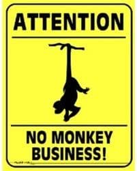 Amazon.com: Attention no monkey business : Home & Kitchen