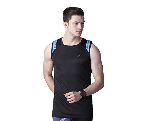 Flingr Mens Regular Dri Fit Sports Sando Sleeveless Gym Vest - Blue ...