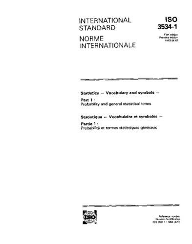 ISO 3534-1:1993, Statistics - Vocabulary and symbols - Part 1 ...