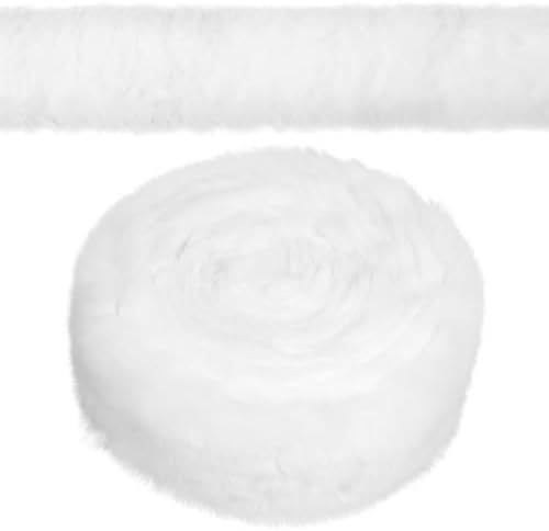 Christmas Faux Fur Ribbon Trim, Artificial Furry Stripe Holiday Garland ...