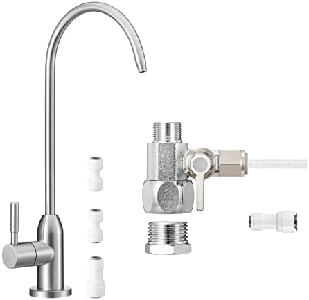 Reverse Osmosis/RO Water Faucet, Feed Water Adapter-3/8"x3/8"x1/4" or G ...