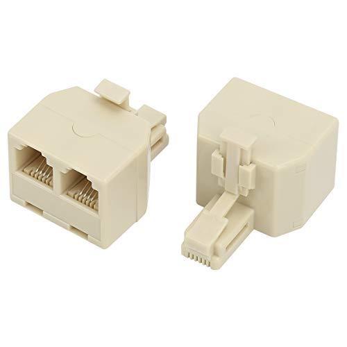 Uvital RJ11 Duplex Wall Jack Adapter Dual Phone Line Splitter Wall Jack ...