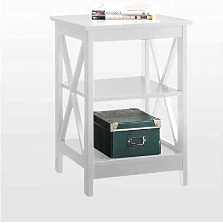 RWC.Wooden Bedside Stool/Table Wtih Two Open Storage for Bedroom/Living ...