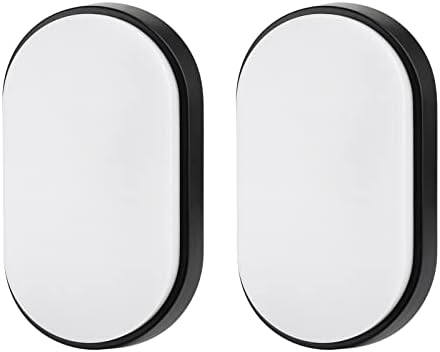 18W LED 4000K IP65 Flush Wall Mounted Oval Bulkhead Light Fitting with ...