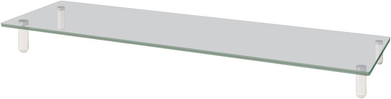 Amazon.com: Kantek Desktop Glass Dual Computer Monitor Stand Riser, 8mm ...