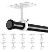 Amazon.com: MUAKIOY No Drill Ceiling Mount Rod Brackets, 6-Pack Heavy ...