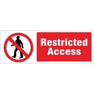 Restricted Access Waterproof Sign Board (Foam Board) : Amazon.in ...