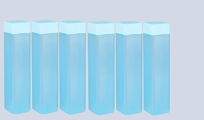 BONZELY Frosted Plastic Food Grade Fridge Square Water Bottle Gift Set ...