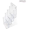 Deflecto Countertop 4 Tier A5 Portrait Multi-TierLiterature Holder - Magazine File Holder ...